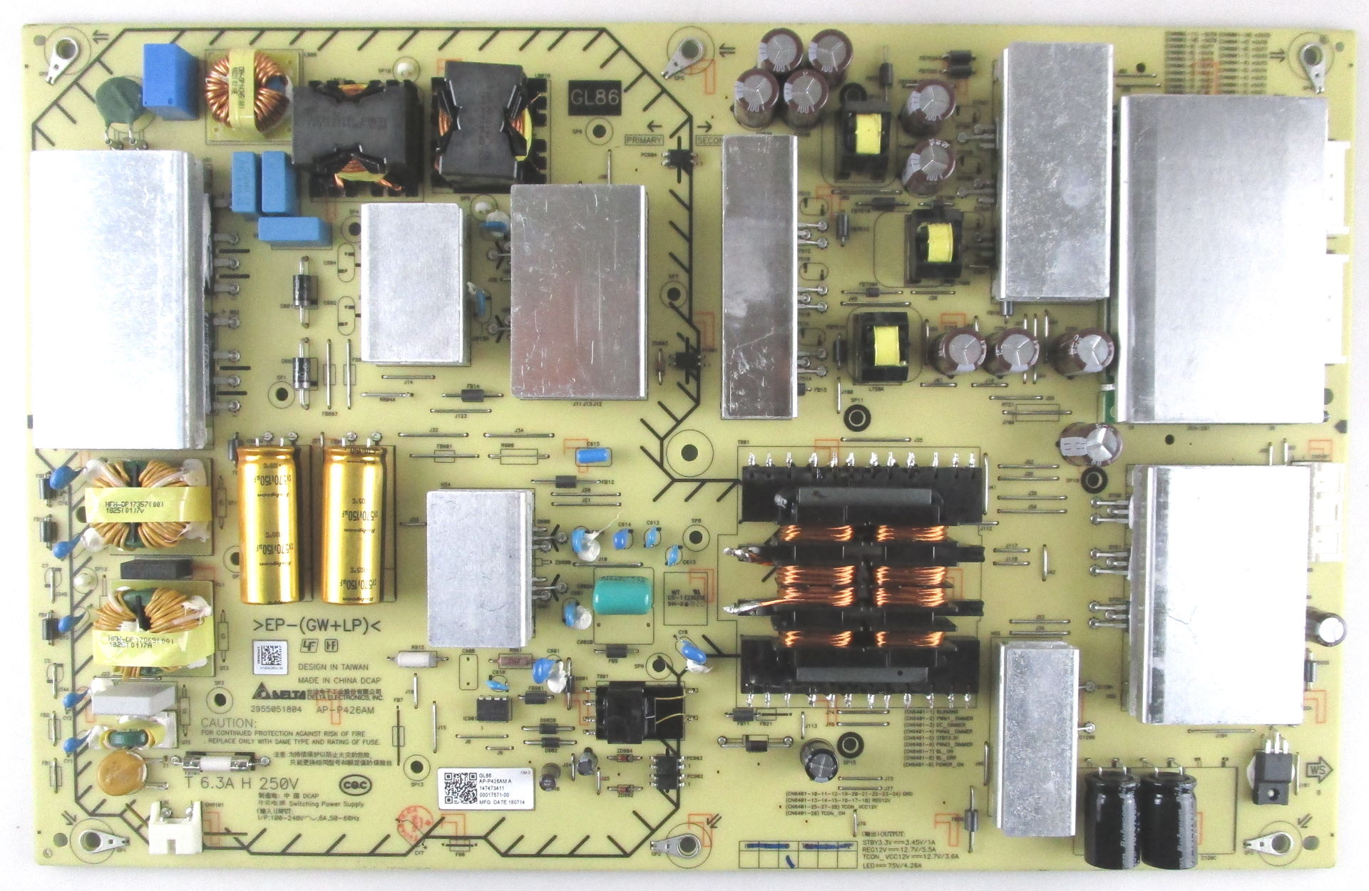 TVParts.ca - Sony 1-474-734-11 GL86 Power Supply Board