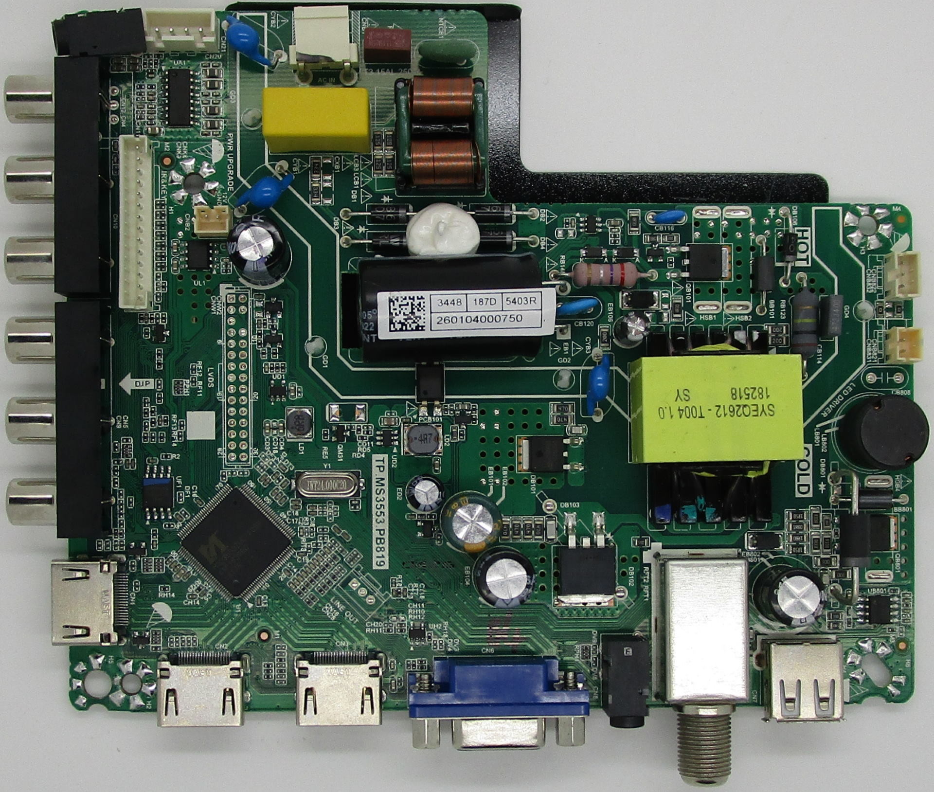 TVParts.ca - RCA MAIN BOARD FOR RT3205-C / TP.MS3553.PB819