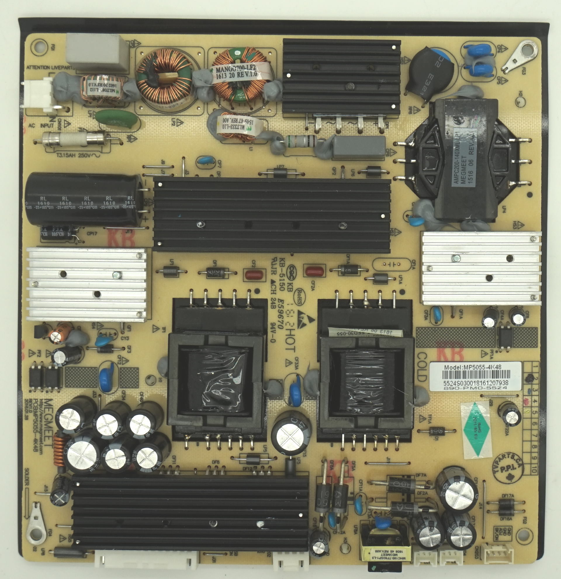 TVParts.ca - Westinghouse MP5055-4K48 Power Supply/LED Driver Board