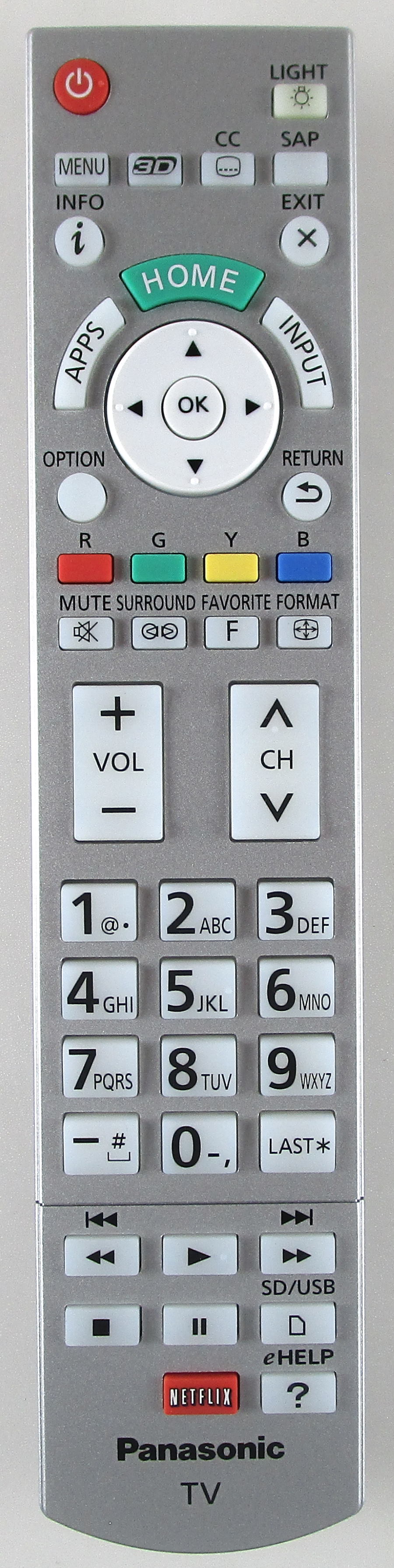 TVParts.ca - Panasonic N2QAYB000865 OEM Smart 3D TV Remote Control ...