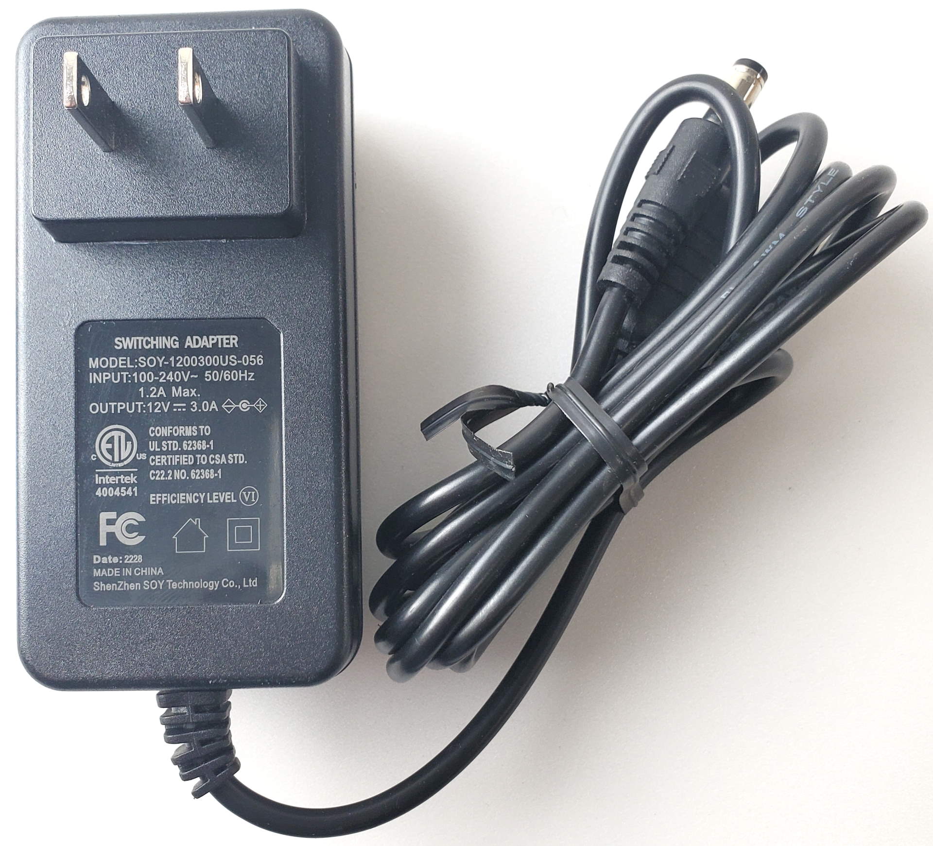 TVParts.ca - SOY-1200300US-056 Sansui 12V Switching Adapter Power ...