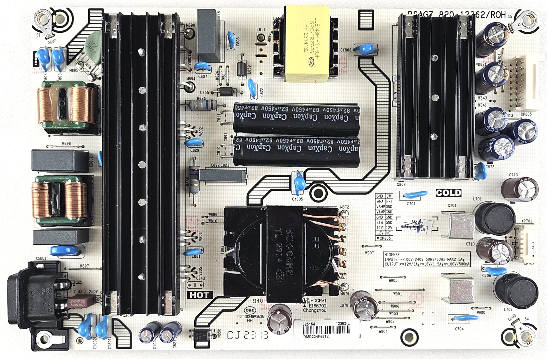 TVParts.ca - Hisense 325154 Power Supply / LED Driver Board