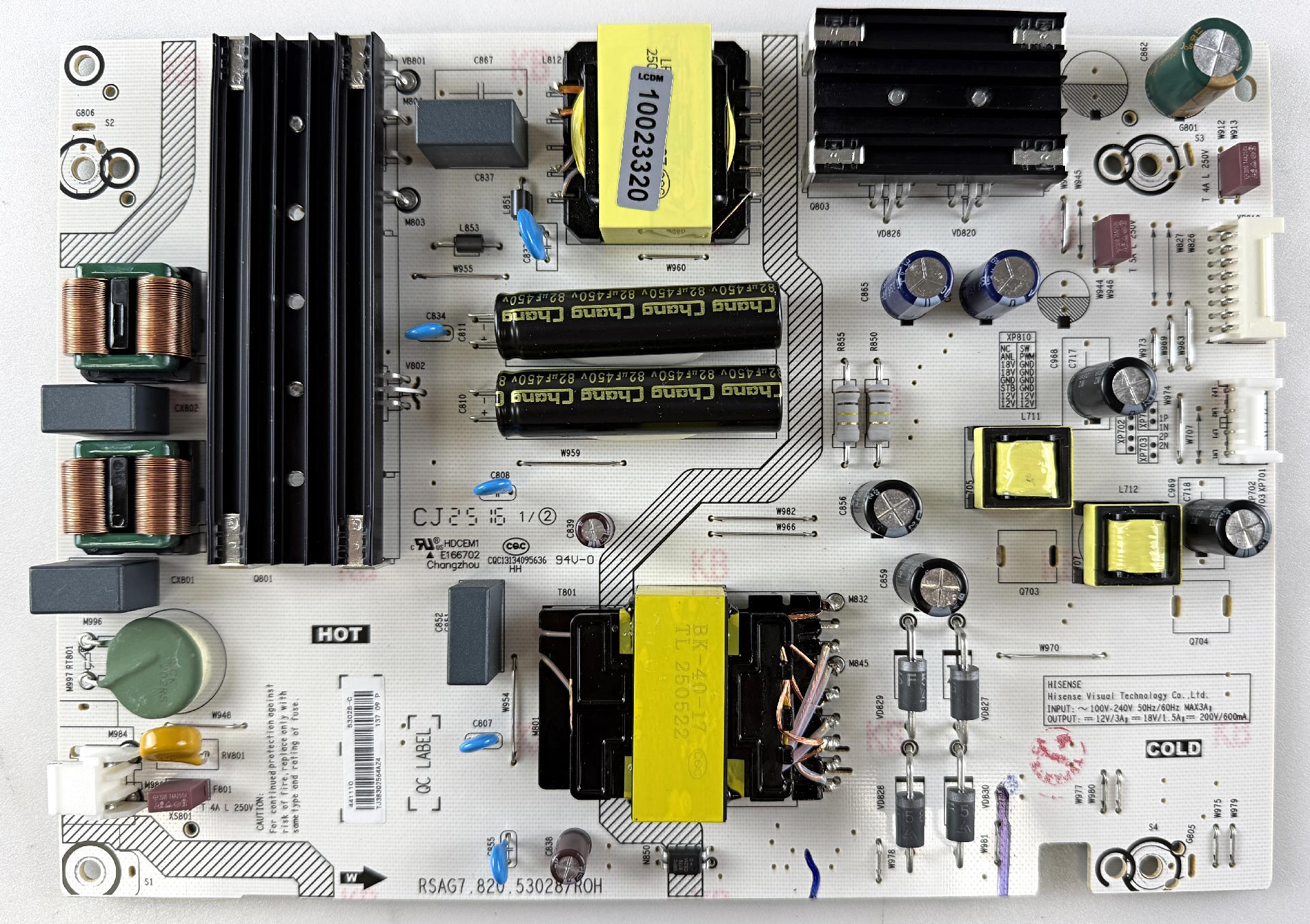 TVParts.ca - Hisense 441110 Power Supply Board