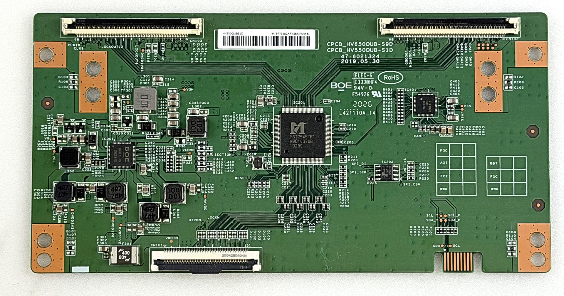 TVParts.ca - RCA 44-9771582 / HV550QUBS1D T-Con Board For RTU5540-B